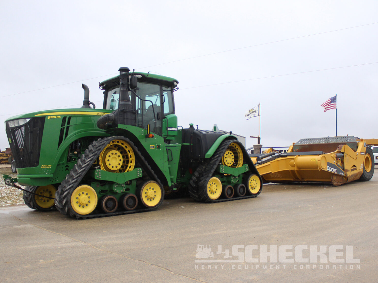2017 John Deere 9520RX & Deere 2412DE Scraper Package - A03046 & A03048 ...